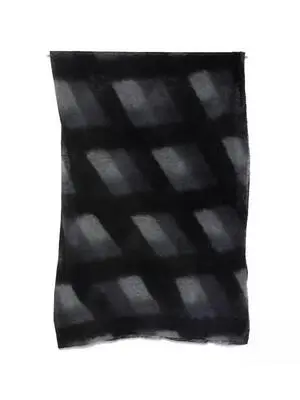 Botto Giuseppe Checked Scarf - Black