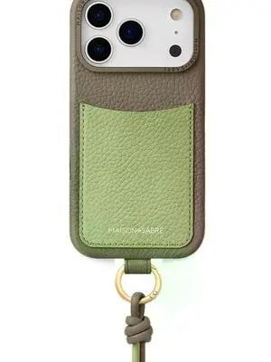 MAISON DE SABRE Sling Leather Iphone 18 Pro Phone Case - Green