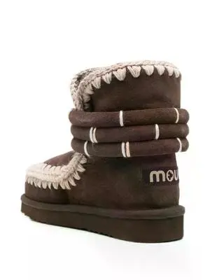 Mou Eskimo 18 Crochet-trim Wrap-around Boots