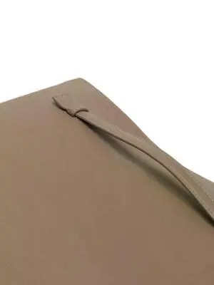 Loro Piana Extra Pouch A4 Pebbled Leather Clutch Bag - Neutrals