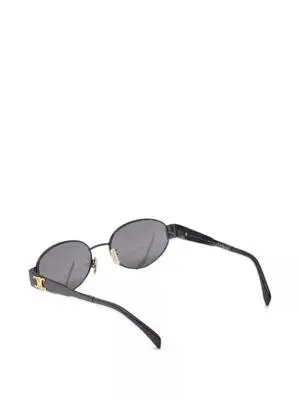 Celine Triomphe Oval Sunglasses - Black