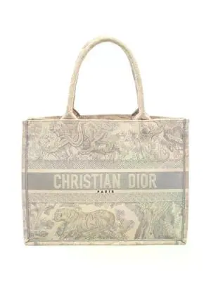 Dior 2000s Medium Book Toile De Jouy Tote Bag - Neutrals