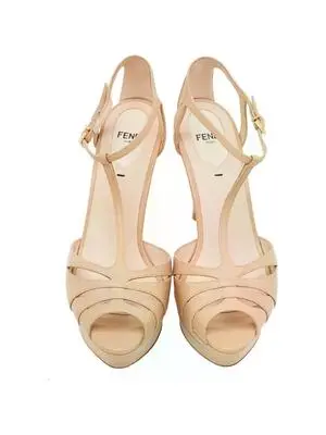 Fendi Duo T-strap Platform Sandals