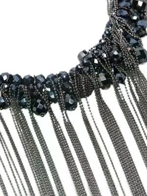 Peserico Beaded-fringe Choker Necklace