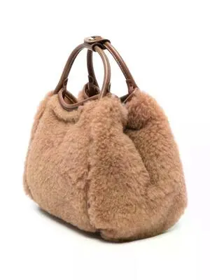 Max Mara Extra-small Teddy-fabric Marine Bag Camel