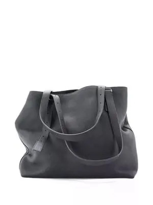 Balenciaga Credit Leather Tote Bag - Grey