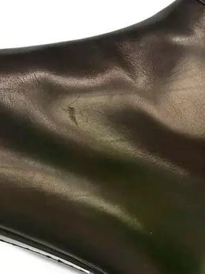 LOUIS VUITTON Pointed-toe Plaque Ankle Boots