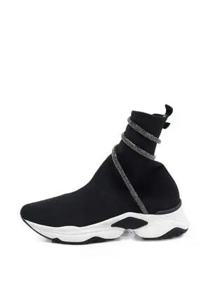 Rene Caovilla Cleo Spiral-strap Sneakers - Black