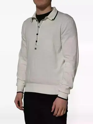 Dolce & Gabbana Piped-trim Long-sleeve Polo Shirt