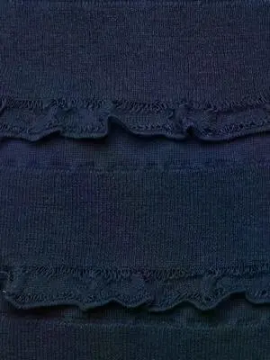Burberry Ruffle-trim Sleeveless Blouse - Blue