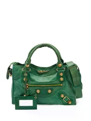 Balenciaga Giant 21 Motorcycle City Tote Bag - Green