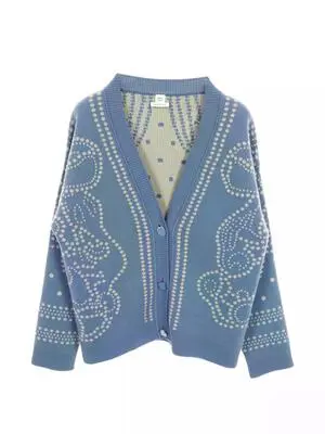 Hermès Brides De Gala V-neck Cardigan - Blue