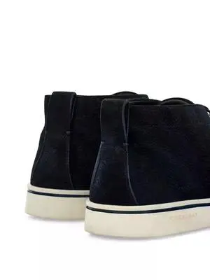 FERRAGAMO Leather Desert Boots - Blue