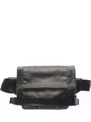 Bottega Veneta 2010s Perforated Leather Belt Bag - Black