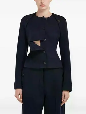 FERRAGAMO Cropped Jacket With Button Detail