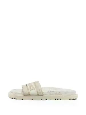 Dior Dway Toile De Jouy Slide Sandals - Neutrals