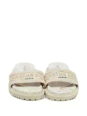 Dior Dway Toile De Jouy Slide Sandals