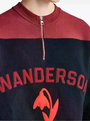 JW Anderson Logo-appliqué Half-zip Sweater