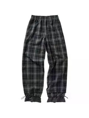 PERVERZE Layered Check-print Trousers