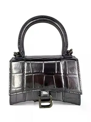 Balenciaga Hourglass Crossbody Bag - Silver