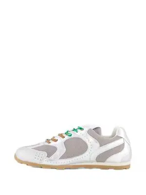 TORAL SHOES Metallic Leather-panelled Sneakers - Silver