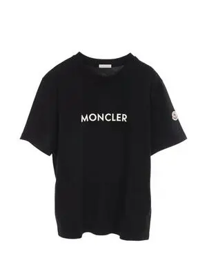 Moncler 2020s Logo-print Short-sleeve T-shirt - Black