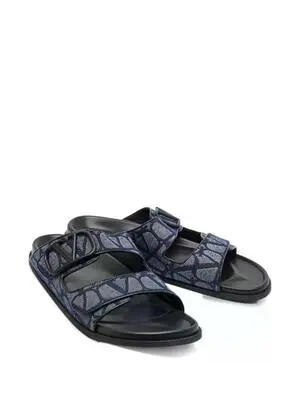 Valentino Garavani Vlogo Denim Sandals - Blue