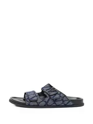 Valentino Garavani Vlogo Denim Sandals - Blue