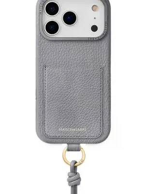 MAISON DE SABRE The Sling Pro Max 18 Leather Phone Case - Grey