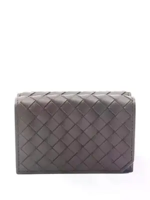 Bottega Veneta 2020s Piccolo Intrecciato Trifold Wallet - Brown