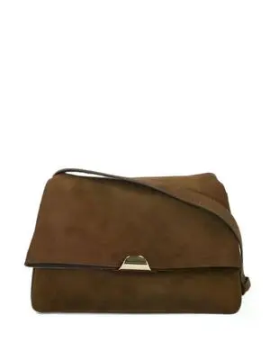 THEMOIRE Foldover-top Clasp-fastening Shoulder Bag - Brown