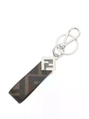 Fendi 2020s Ff Square Zucca Key Ring - Brown