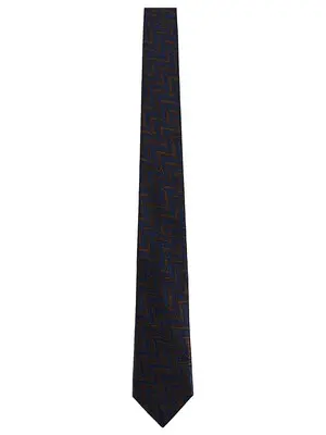 Missoni Zig-zag Silk Tie - Brown