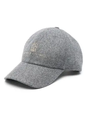 Brunello Cucinelli Wool Baseball Cap - Grey