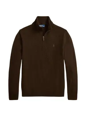 Polo Ralph Lauren Zip-up Knit Sweater - Brown