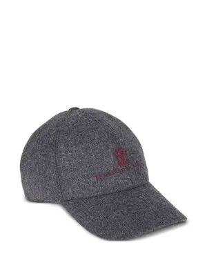 Brunello Cucinelli Wool Baseball Cap - Grey