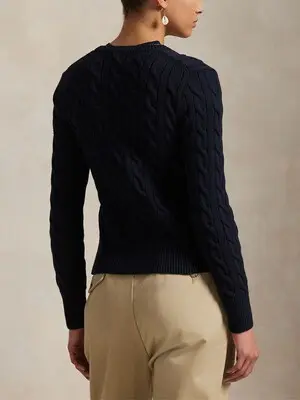 Polo Ralph Lauren Cable Knit Sweater With Logo