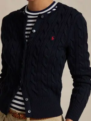 Polo Ralph Lauren Cable Knit Sweater With Logo