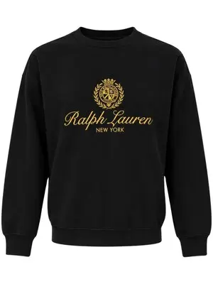 Polo Ralph Lauren Logo-embroidered Crew-neck Sweatshirt - Black