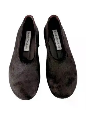 ERNESTO DOLANI Miranda Pony-fur Ballet Flats