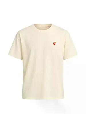 REVOLUTION NOW Embroidered-motif T-shirt - Neutrals