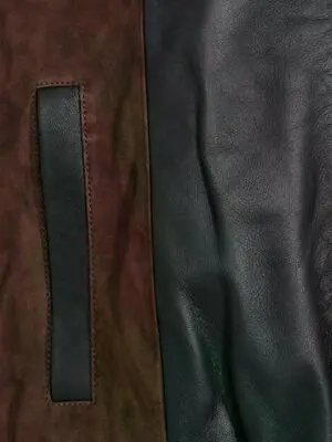 AWGE Suede-panel Leather Jacket