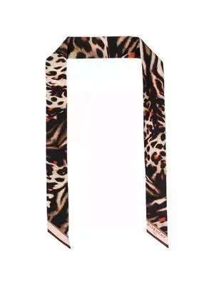 Givenchy Animal-pattern Silk Scarf - Brown