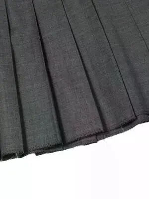 Miu Miu 2010s Pleated Mini Skirt - Grey