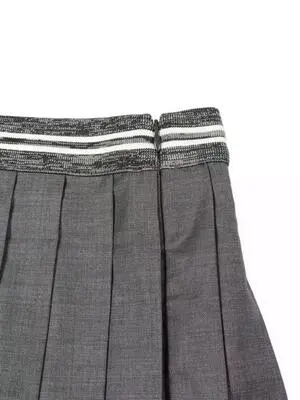 Miu Miu 2010s Pleated Mini Skirt - Grey
