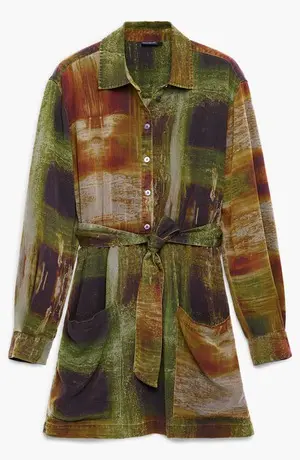 Desigual Tie Waist Shirtdress