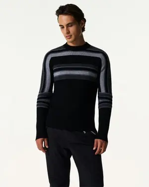 Perfect Moment Merino Wool Slalom Sweater - Black