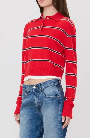 Eterne Barrett Cashmere Blend Polo Sweater