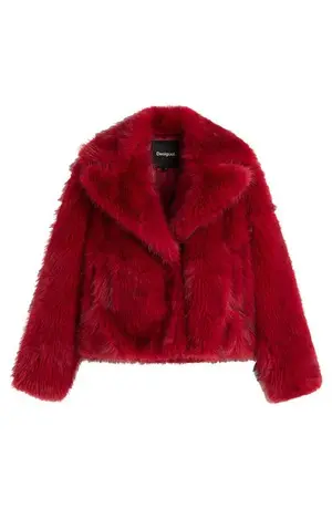 Desigual Short Faux Fur Jacket