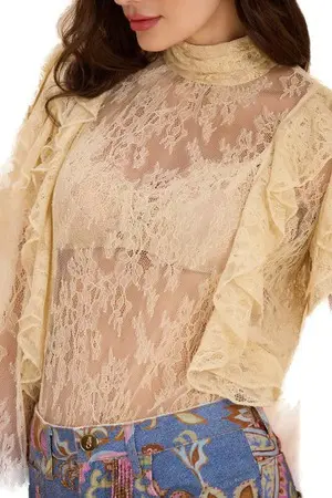 PatBO Leny Lace Top - Yellow